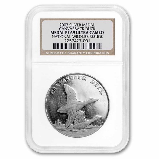 Buy 2003 Proof Silver National Wildlife Duck Medal PF-69 NGC | APMEX