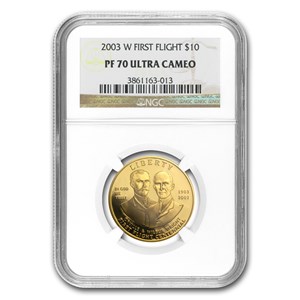 Buy 2003-W Gold $10 Commem First Flight Centennial PF-70 NGC | APMEX