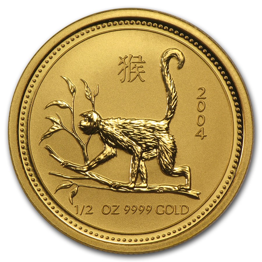 Buy 2004 Australia 1/2 oz Gold Lunar Monkey BU (Series I) | APMEX