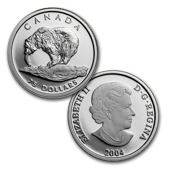 Buy 2004 Canada 4-Coin Platinum Proof Set: Grizzly Bear | APMEX