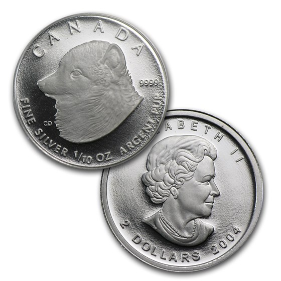 Buy 2004 Canada 4-Coin Silver Arctic Fox Proof Set (w/Box & COA) | APMEX