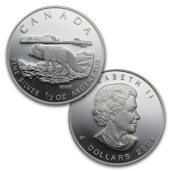 Buy 2004 Canada 4-Coin Silver Arctic Fox Proof Set (w/Box & COA) | APMEX