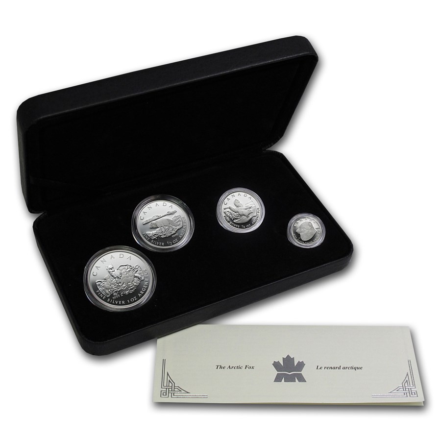 Buy 2004 Canada 4-Coin Silver Arctic Fox Proof Set (w/Box & COA) | APMEX