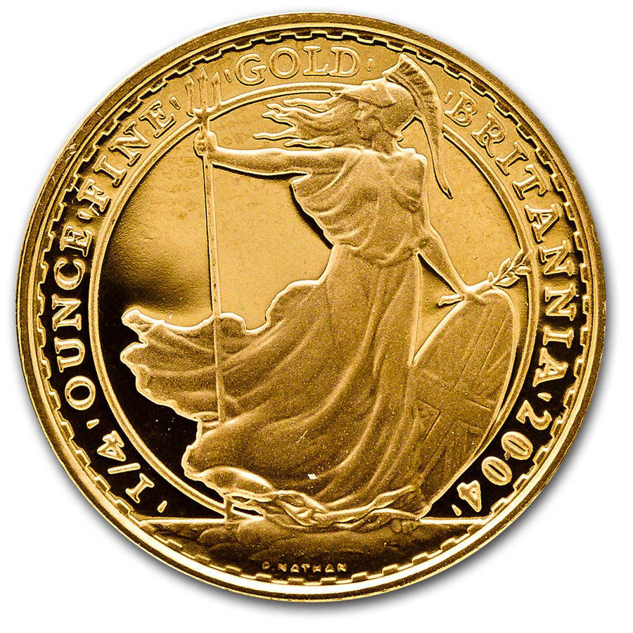 Buy 2004 Great Britain 1/4 oz Proof Gold Britannia (w/Box & COA) | APMEX