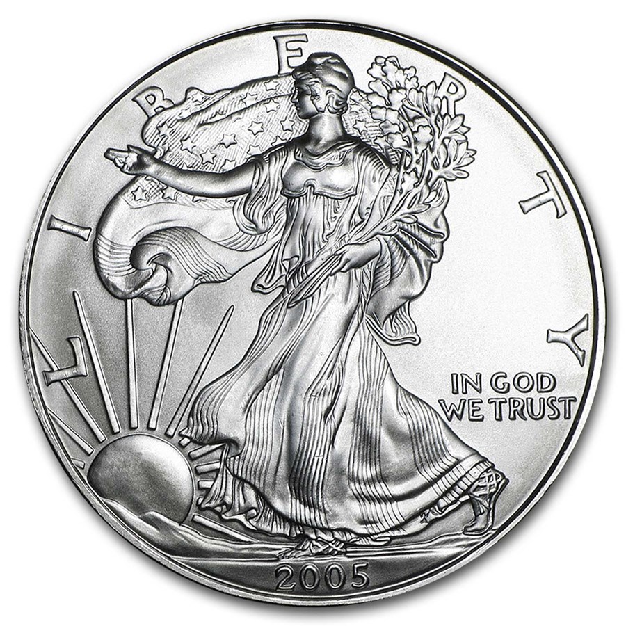 2005 1 oz Silver American Eagle BU Silver Coin | APMEX