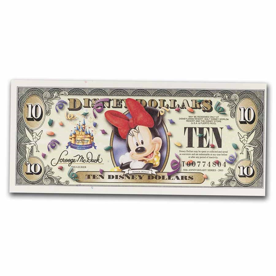 Buy 2005 $10 T Minnie Mouse Disney Dollar CU | APMEX