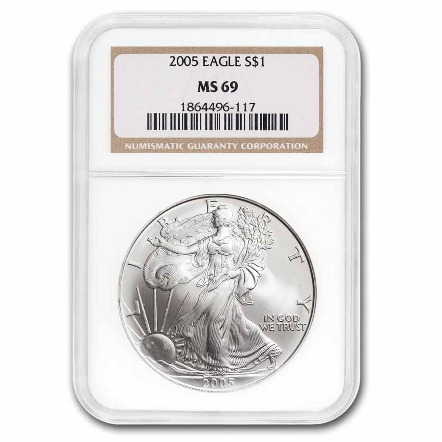 Buy 2005 American Silver Eagle MS-69 NGC | APMEX