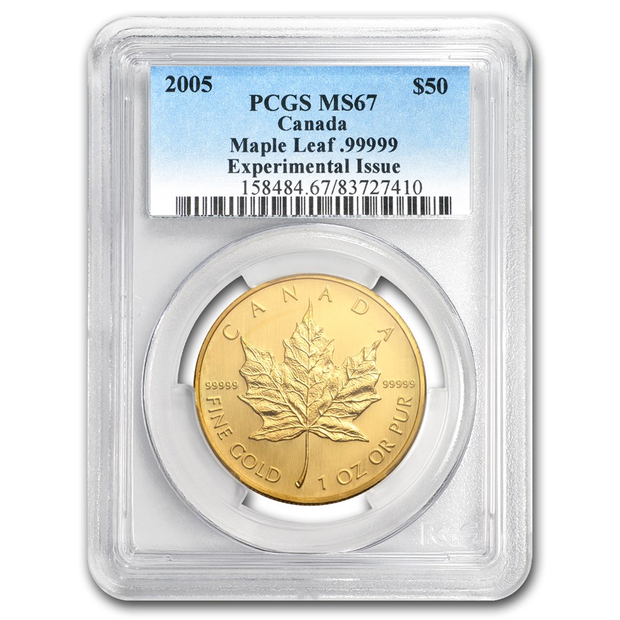 Buy 2005 Canada 1 oz Gold Maple Leaf MS-67 PCGS (.99999 Fine) | APMEX