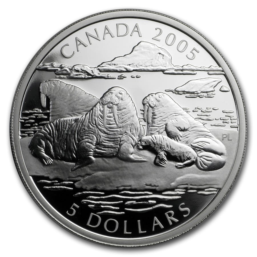 Buy 2005 Canada 1 oz Silver Atlantic Walrus Coin and Stamp Set | APMEX