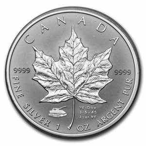 Buy 2005 Canada 1 oz Silver Maple Leaf VE-Day Tank Privy (Box Incl ...