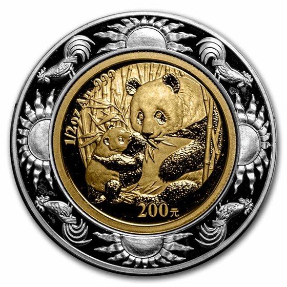 Buy 2005 China 4-Coin Gold/Silver Panda Lunar Prestige Proof Set | APMEX