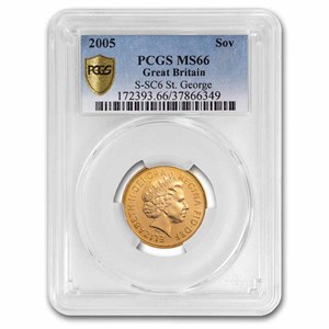 2005 Great Britain Gold Sovereign Elizabeth II MS-66 PCGS