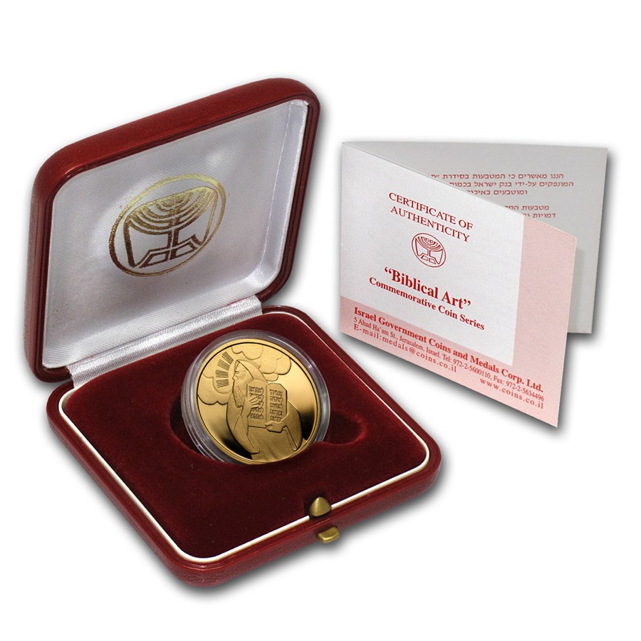Buy 2005 Israel 1/2 oz Prf Gold Moses & Ten Commandments (Box & COA ...