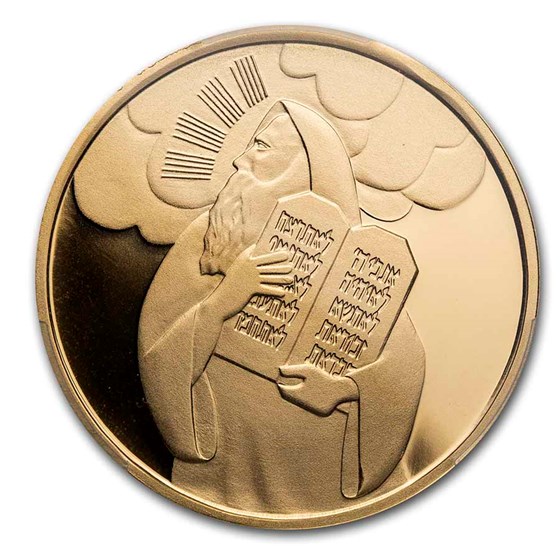 Buy 2005 Israel Gold 10 NIS Moses & Ten Commandments PR-69 DCAM PCGS ...