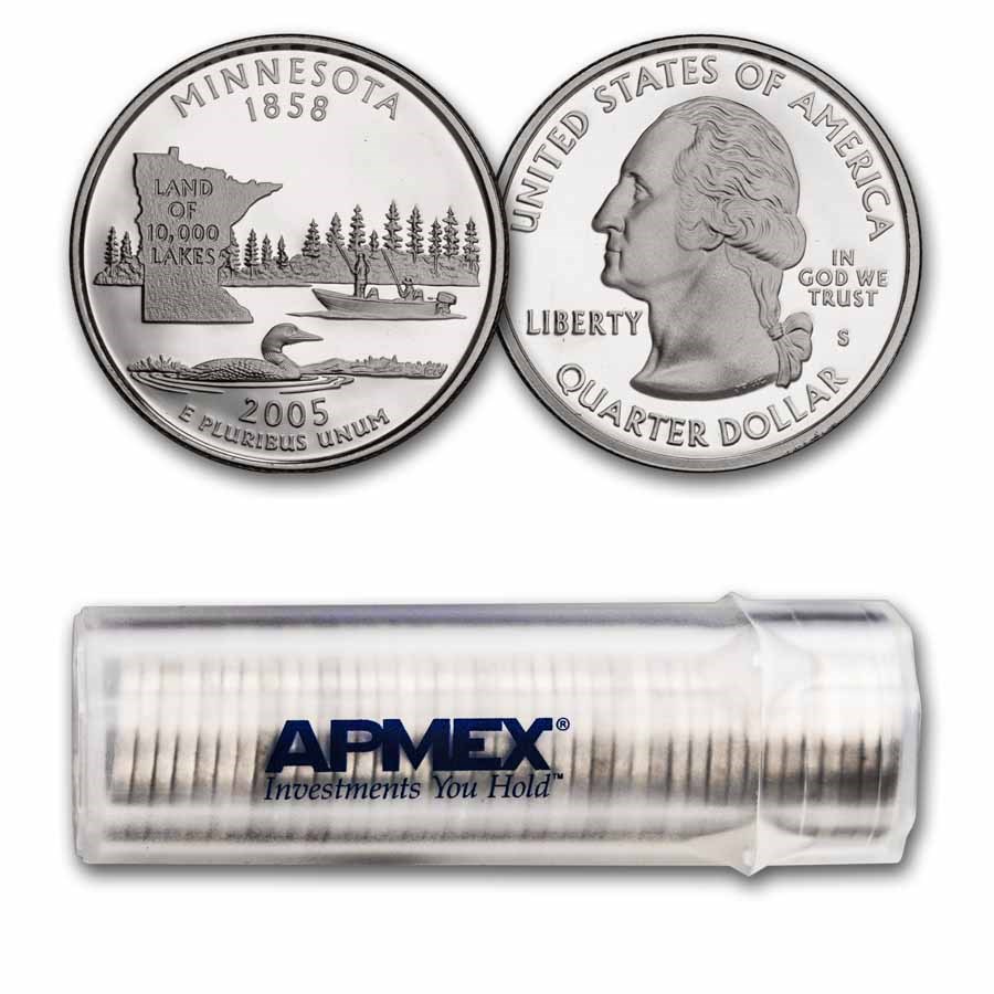 2005-S Minnesota State Quarter Gem Proof 40-Coin Roll