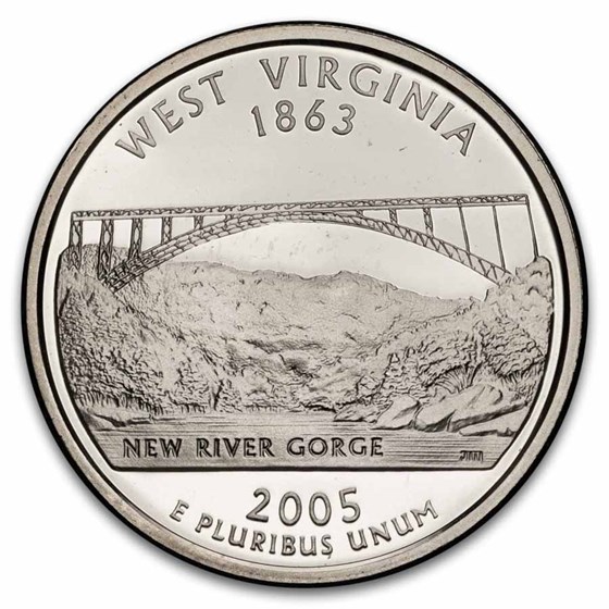2005-S West Virginia State Quarter Gem Proof 40-Coin Roll