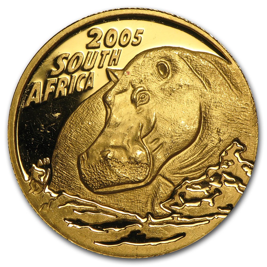 Buy 2005 South Africa 1/2 oz Proof Gold Natura Hippopotamus | APMEX