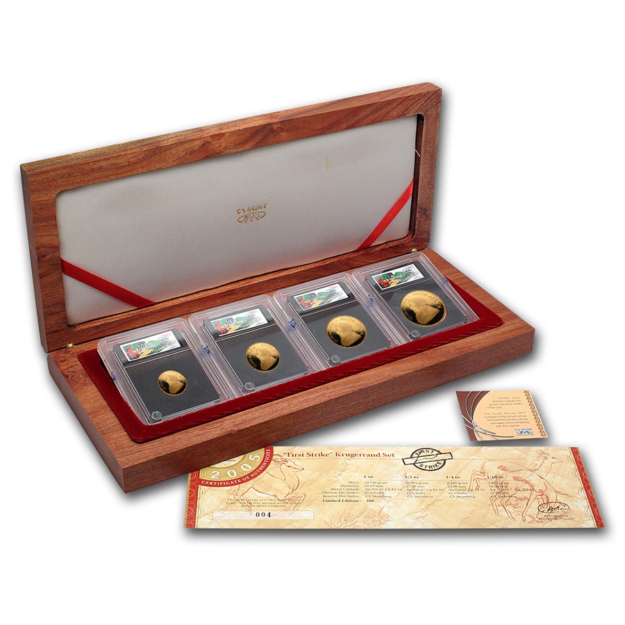 Buy 2005 South Africa 4-Coin Gold Krugerrand Proof Set (FS) | APMEX