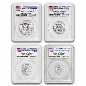 2006 4-Coin American Platinum Eagle Set MS-69 PCGS