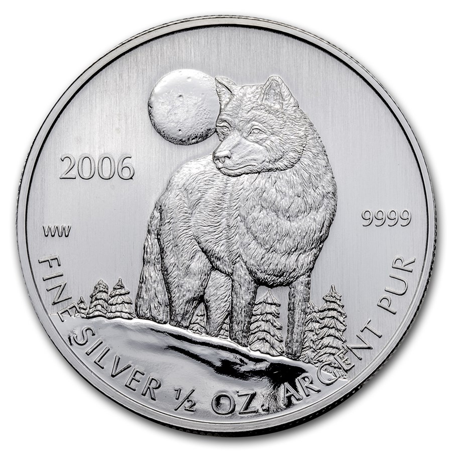 Buy 2006 Canada 1/2 oz Silver Timber Wolf Coin BU | APMEX
