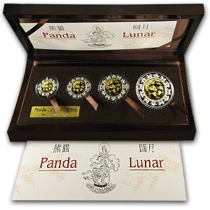 Buy 2006 China 4-Coin Gold/Silver Panda Lunar Dog Proof Set | APMEX