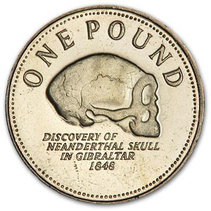 Buy 2006 Gibraltar 1 Pound Neanderthal Skull Unc | APMEX
