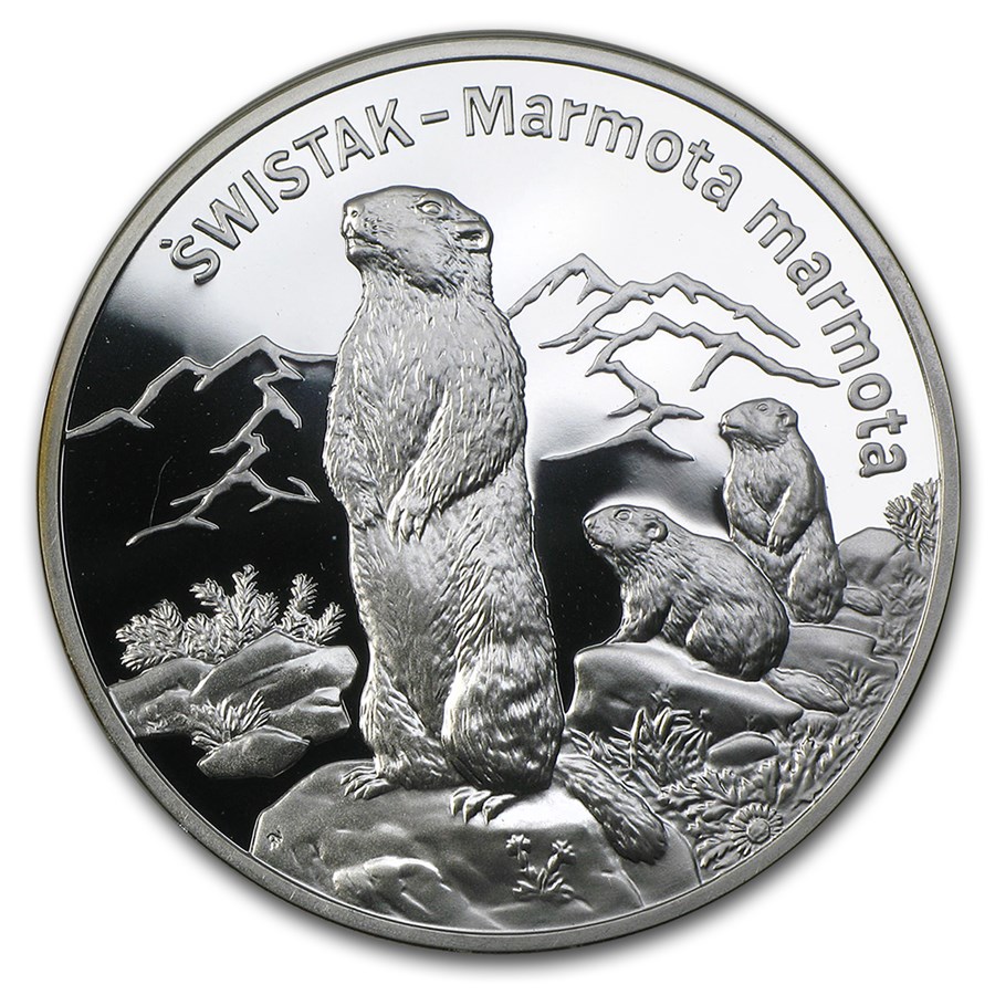 Buy 2006 Poland Silver 20 Zlotych Alpine Marmot Proof | APMEX