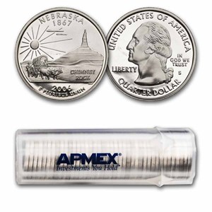 Buy 40-Coin Roll 2006-S Nebraska State Quarter Gem Prf | APMEX