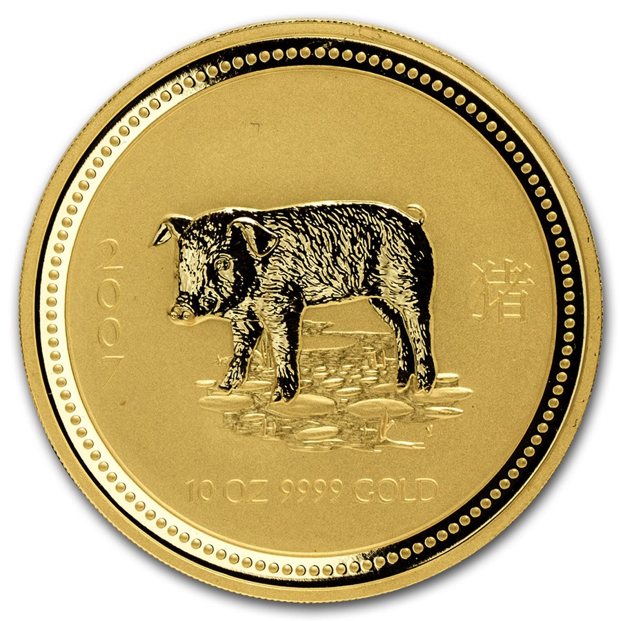 Buy 2007 Australia 10 oz Gold Lunar Pig BU (Series I) | APMEX