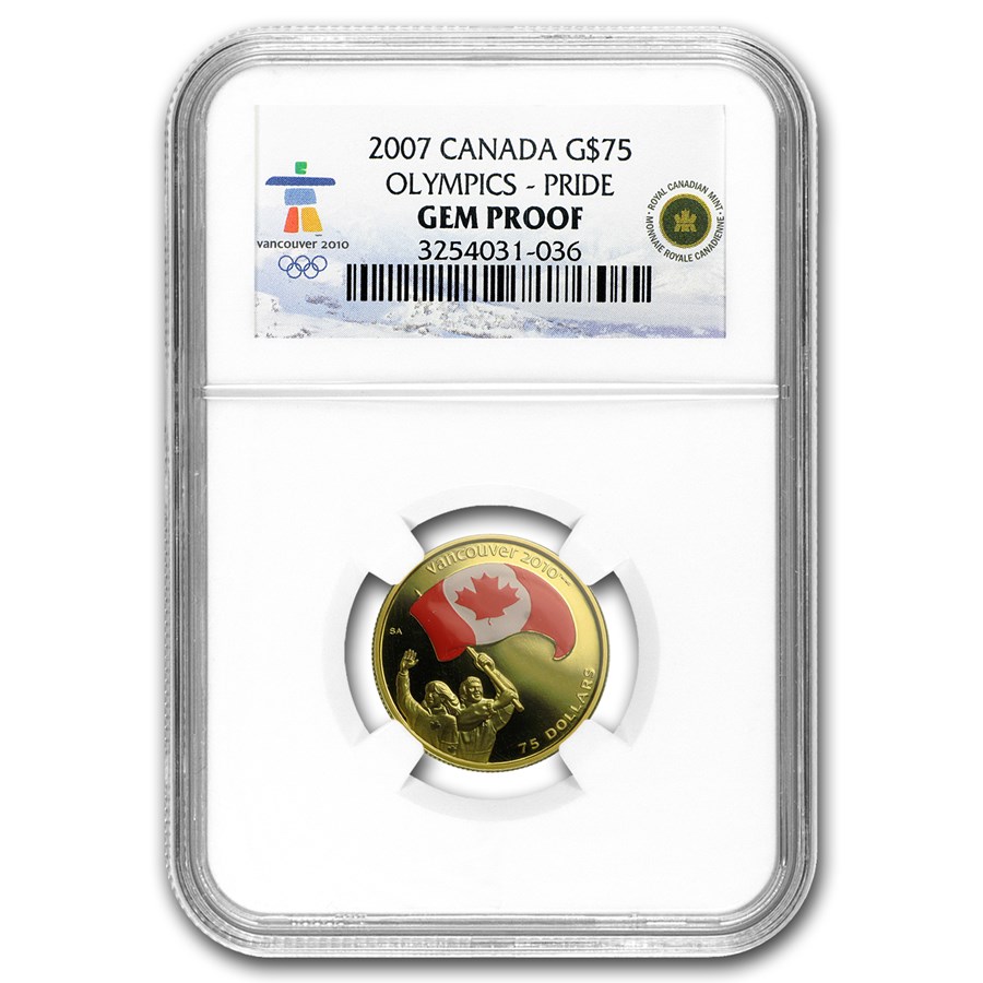 Buy 2007 Canada Gold $75 Olympics Athletes Pride Gem Proof NGC | APMEX
