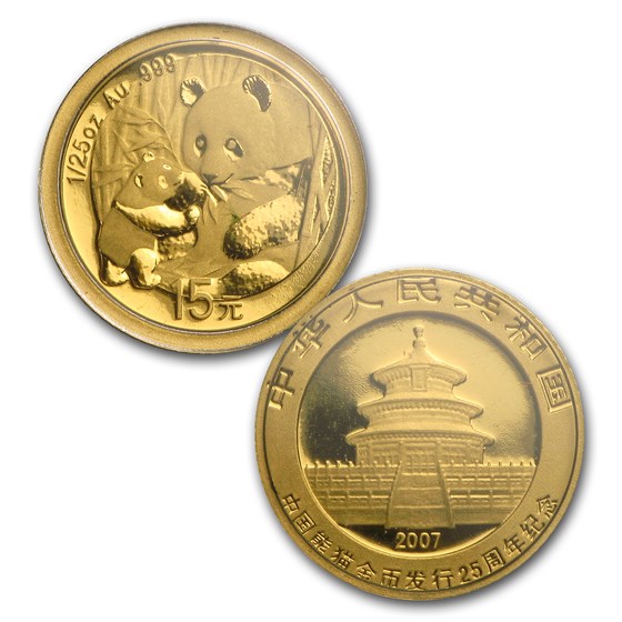 Buy 2007 China 25-Coin Gold Panda Proof Set (25th Anniversary) | APMEX