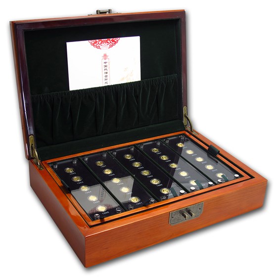 Buy 2007 China 25-Coin Gold Panda Proof Set (25th Anniversary) | APMEX