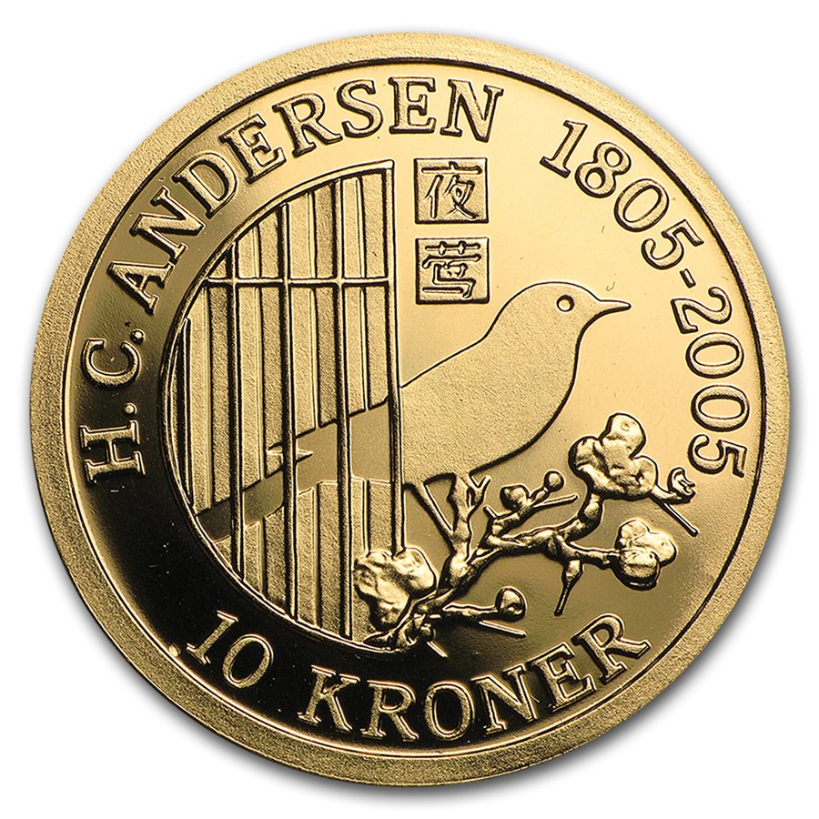 Buy 2007 Denmark Gold 10 Kroner The Nightingale BU | APMEX