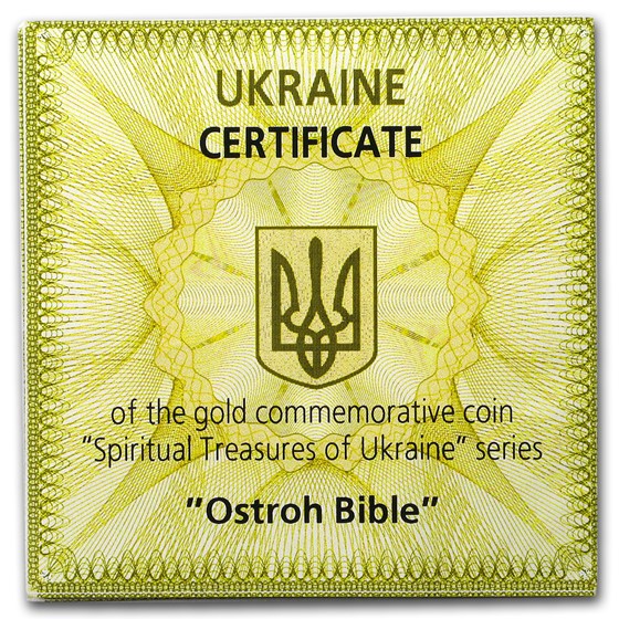 Buy 2007 Ukraine Proof Gold 100 Hryvnia The Ostroh Bible | APMEX