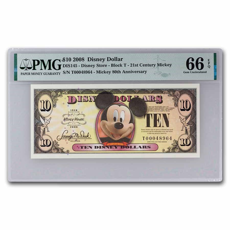 Buy 2008 $10.00 (T) Bobble Head Mickey CU-66 EPQ PMG (DIS#145) | APMEX