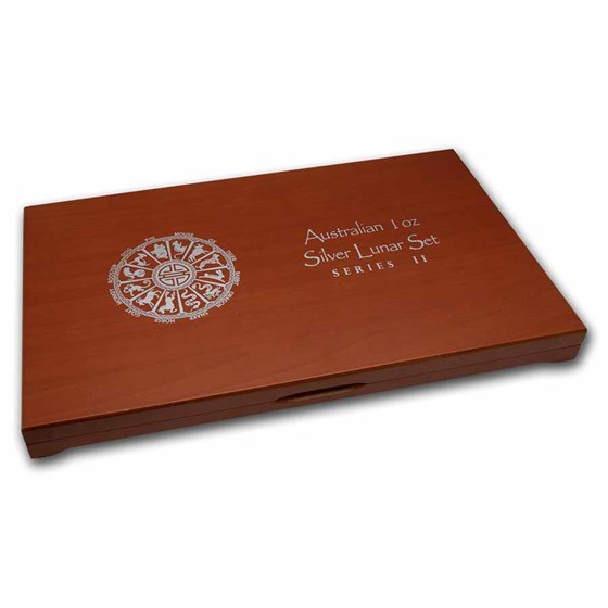 Buy 2008-2019 AUS 12-Coin 1 oz Silver Colorized Lunar Set (SII, Box ...