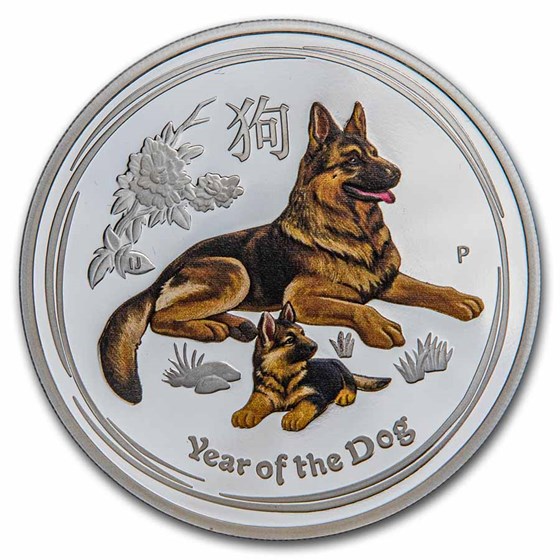 Buy 2008-2019 AUS 12-Coin 1 oz Silver Colorized Lunar Set (SII, Box ...