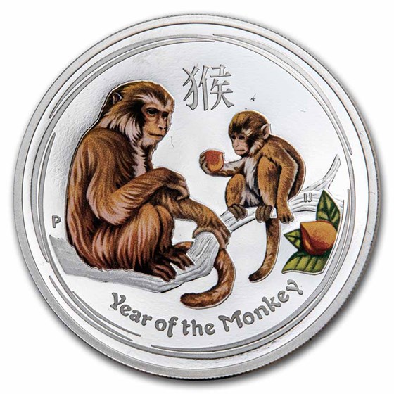 Buy 2008-2019 AUS 12-Coin 1 oz Silver Colorized Lunar Set (SII, Box ...