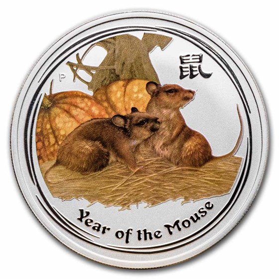 Buy 2008-2019 AUS 12-Coin 1 oz Silver Colorized Lunar Set (SII, Box ...