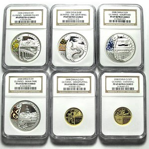 Buy 2008 China 6-Coin Gold & Silver Olympic Prf Set PF-69 NGC (SII) | APMEX