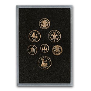 Buy 2008 Great Britain 7-Coin Gold Emblems of Britain Shield Prf Set ...