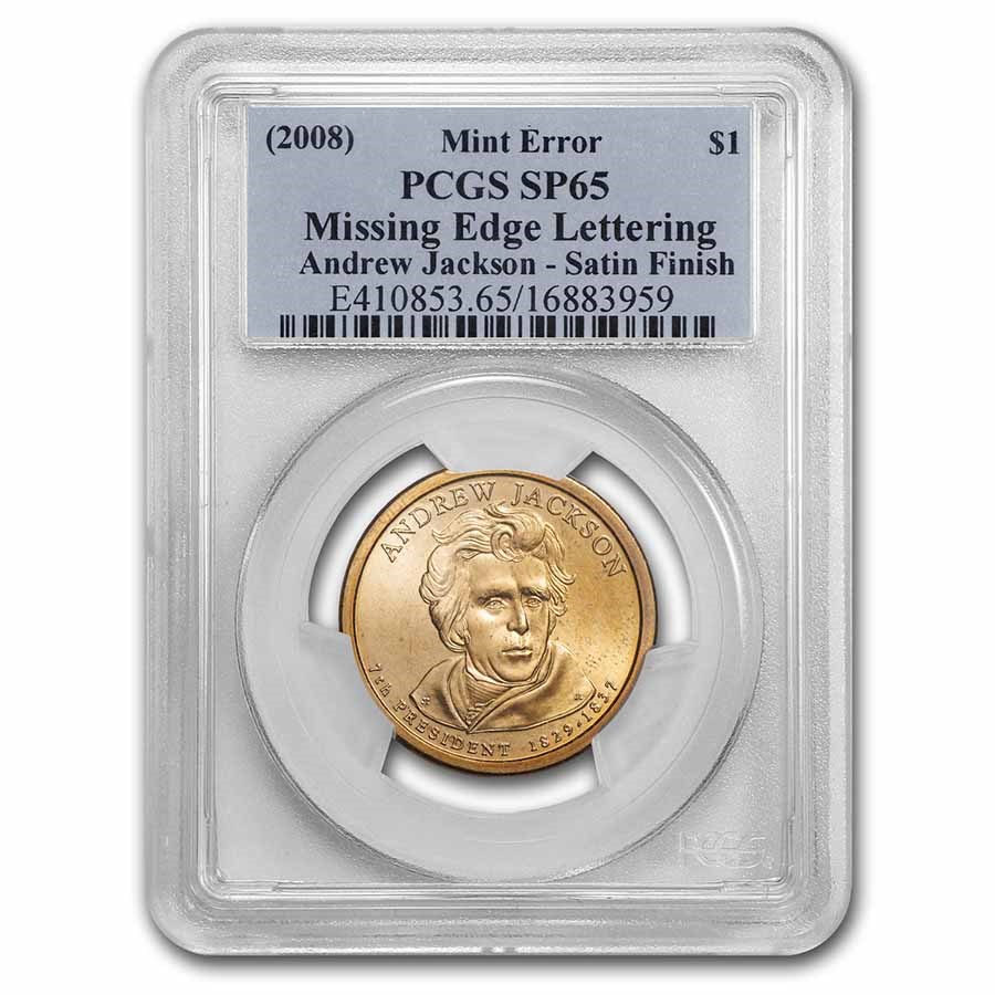 Buy 2008-P Andrew Jackson Dollar SP-65 PCGS (Missing Edge Lettering ...