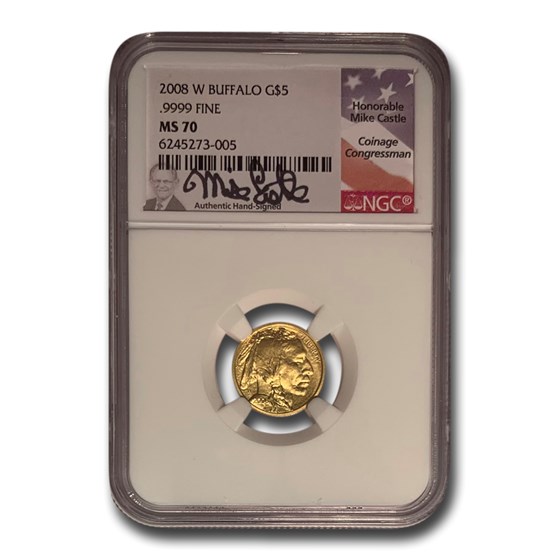 Buy 2008-W 1/10 oz Gold Buffalo MS-70 NGC (Castle) | APMEX