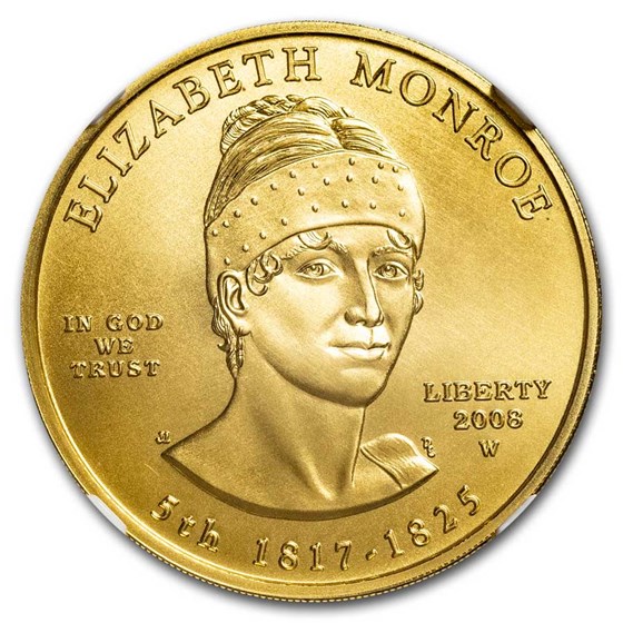 Buy 2008-W 1/2 oz Gold Elizabeth Monroe MS-70 NGC | APMEX