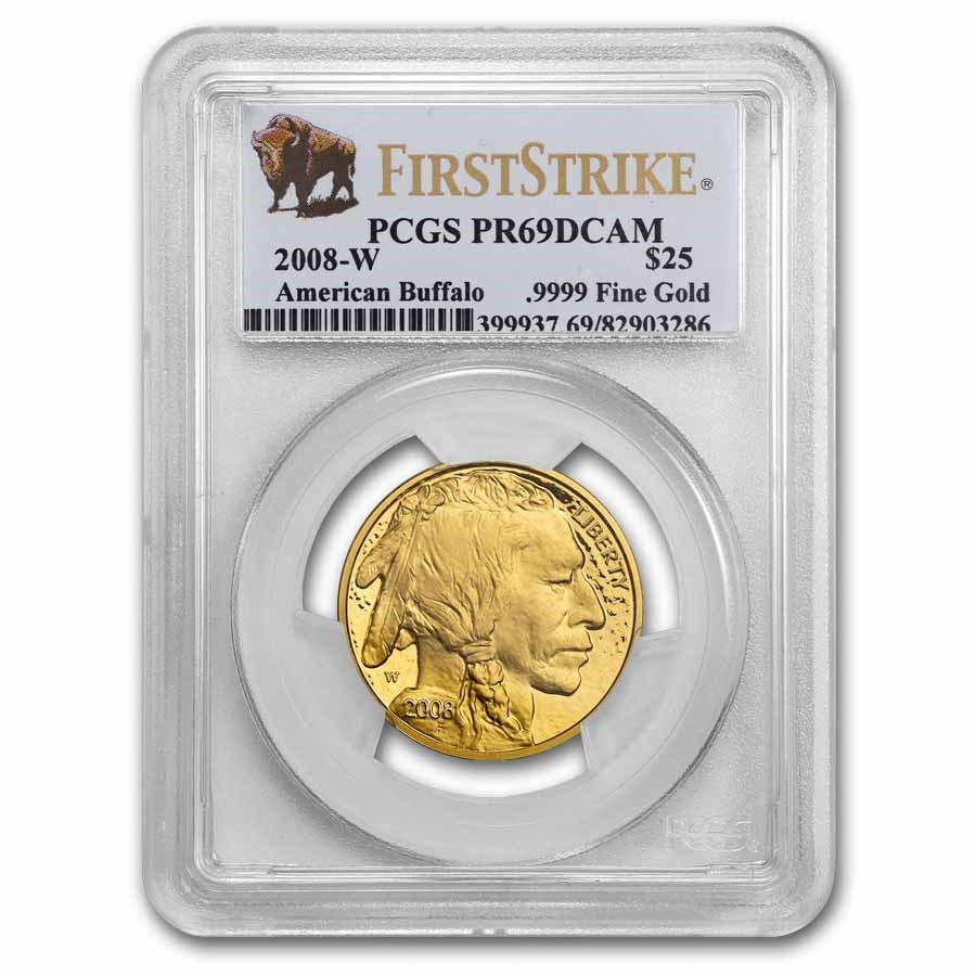 2008-W 1/2 oz Proof Gold Buffalo PR-69 PCGS (FS)