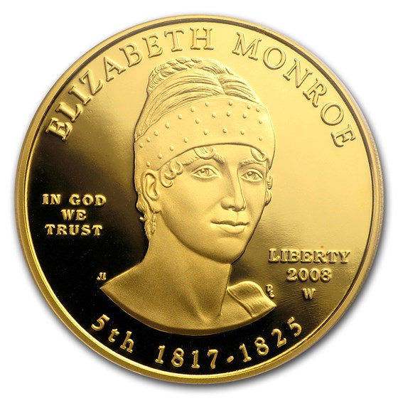Buy 2008-W 1/2 oz Proof Gold Elizabeth Monroe PR-70 PCGS (FS) | APMEX
