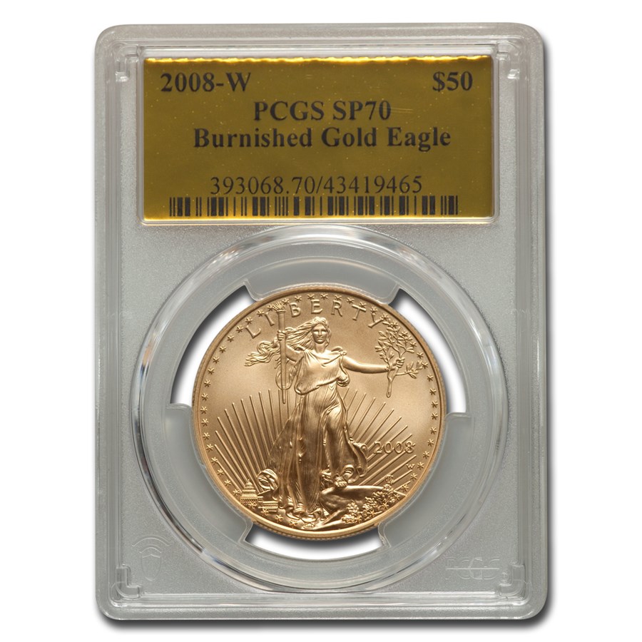 Buy 2008-W 1 oz Burnished Gold Eagle MS/SP-70 PCGS (Gold Foil) | APMEX