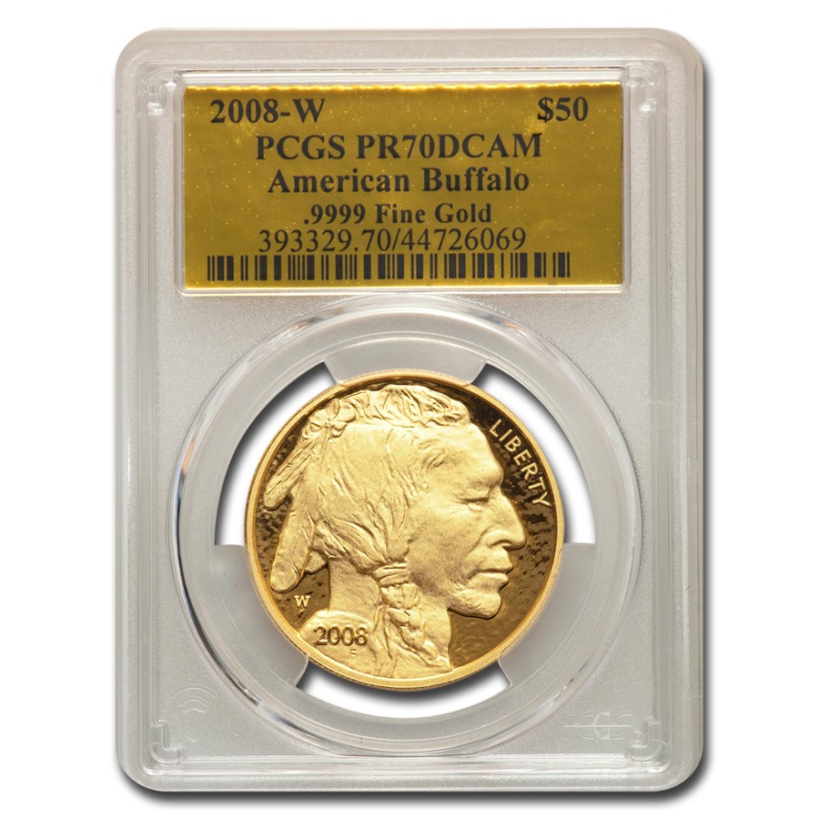Buy 2008-W 1 oz Proof Gold Buffalo PR-70 PCGS (Gold Foil) | APMEX