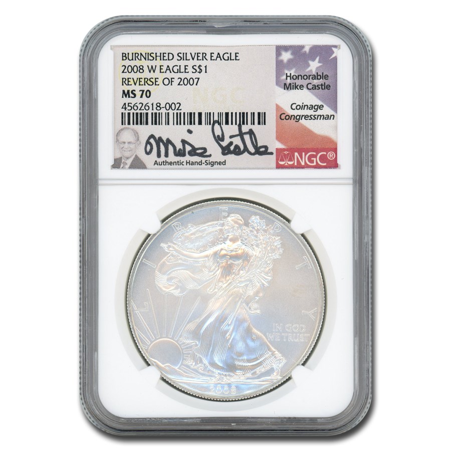 Buy 2008 W Burnished Silver Eagle MS-70 NGC | APMEX