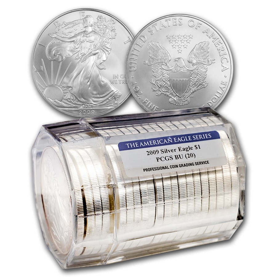 Buy 2009 20-Coin American Silver Eagle Sealed Tube Gem BU PCGS | APMEX